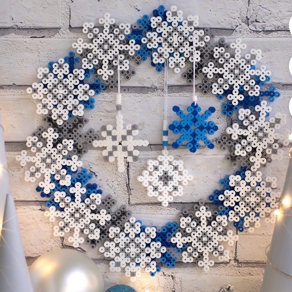 Perler | Office | Perler 3d Snowflake Wreath Fused Bead Kit | Poshmark